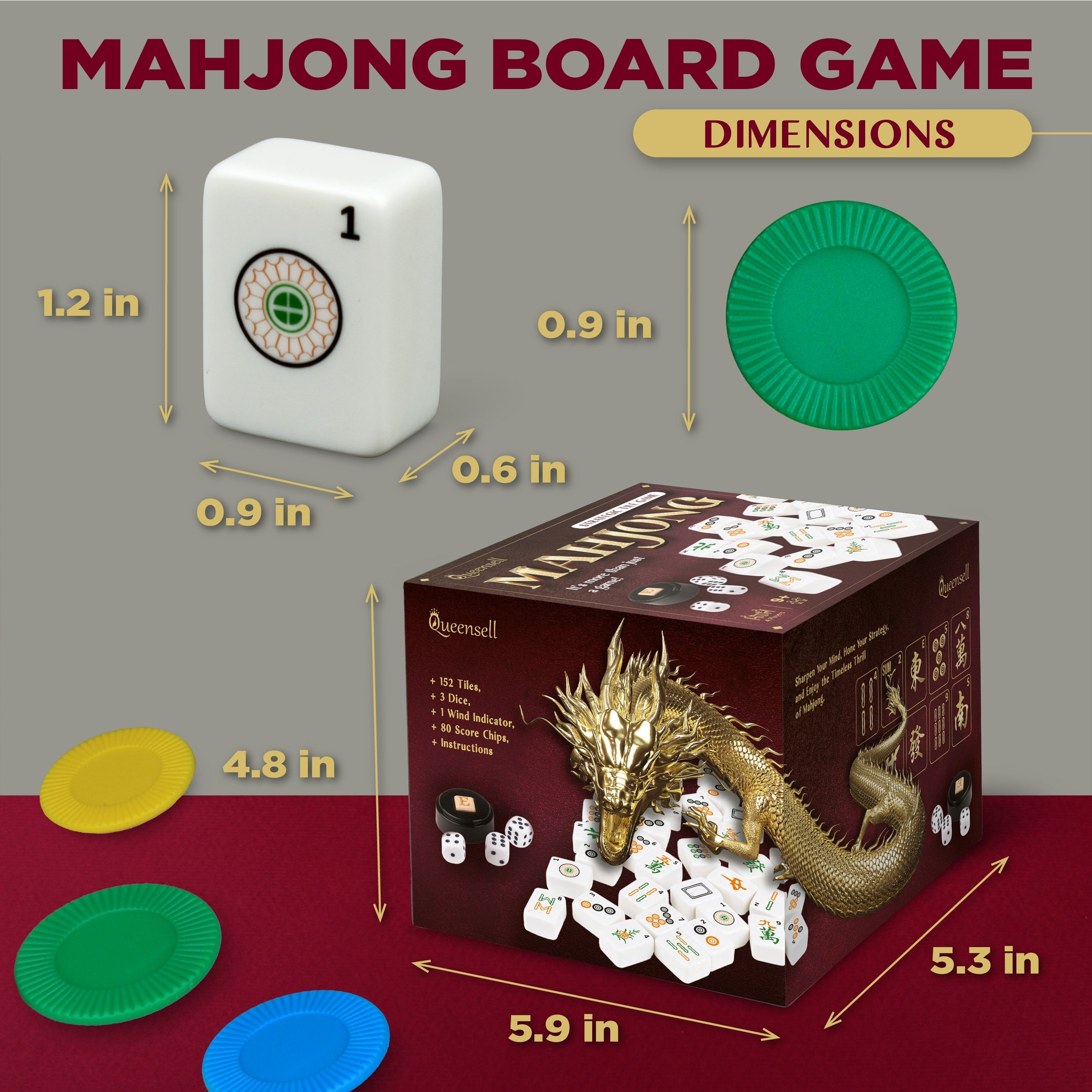 Pack of 5 - Mahjong Set (American Version)